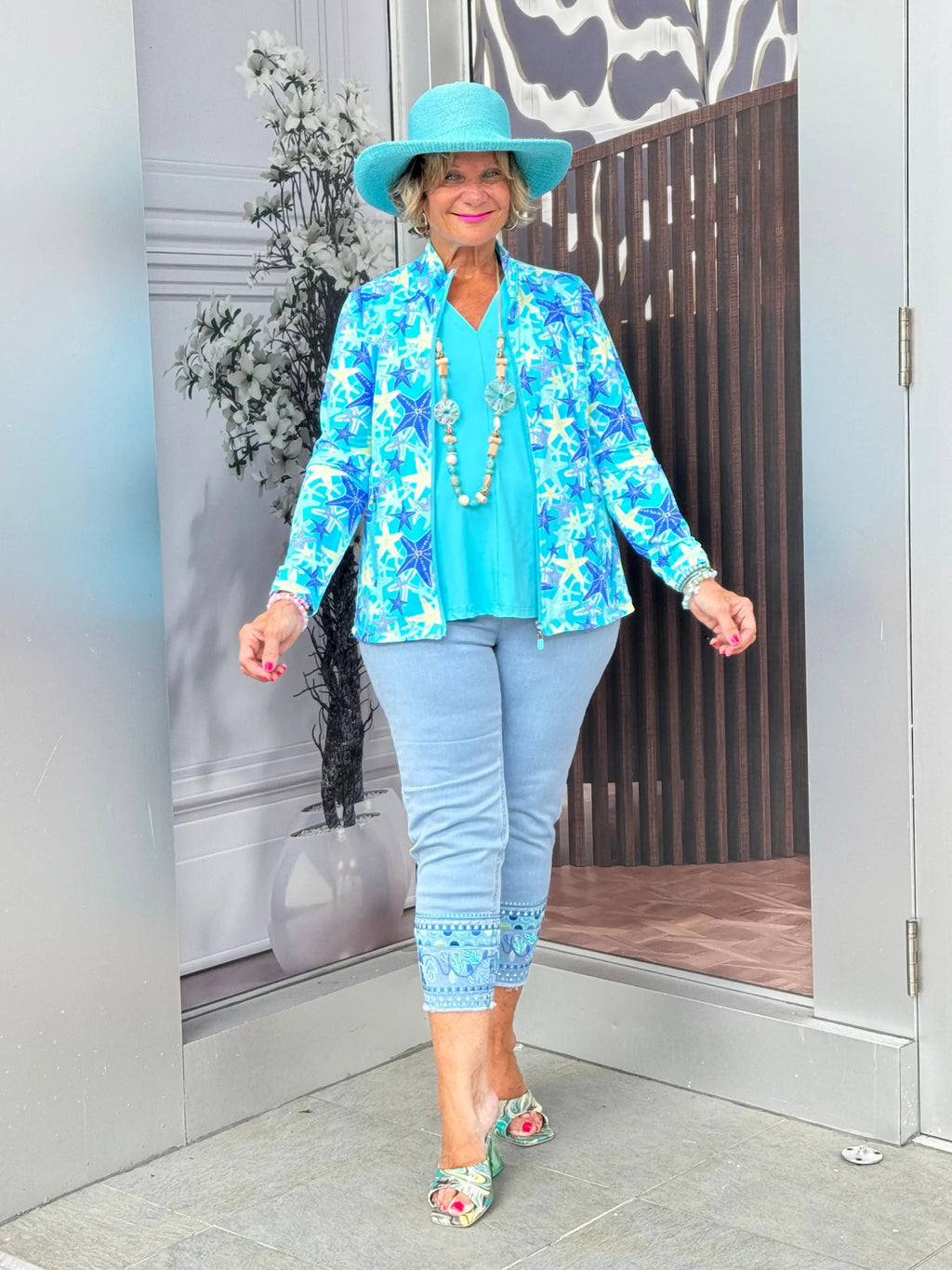 LULU-B CLEAR DENIM MULTI PANT - Cathys Place
