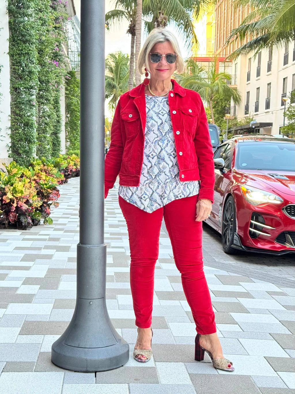 LULU-B RED VELOUR JACKET – Cathys Place