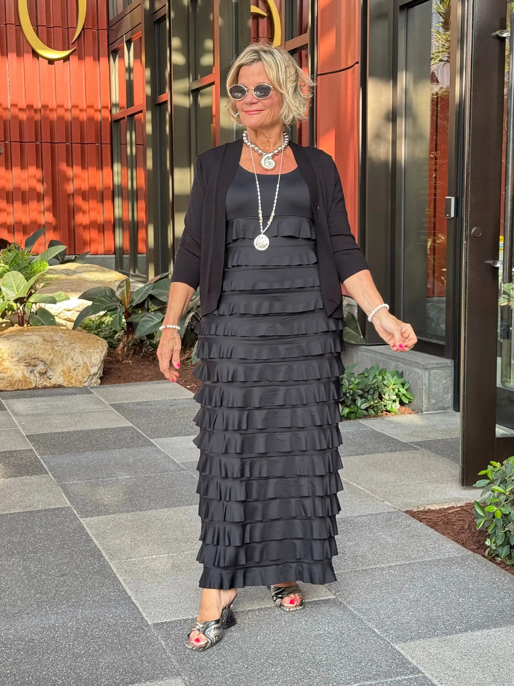 MIAMI NIGHTS BLACK BLACK CHA CHA DRESS ion - Cathys Place