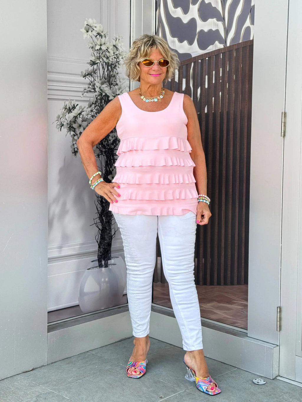 CLEAR PINK CHA CHA TANK – Cathys Place