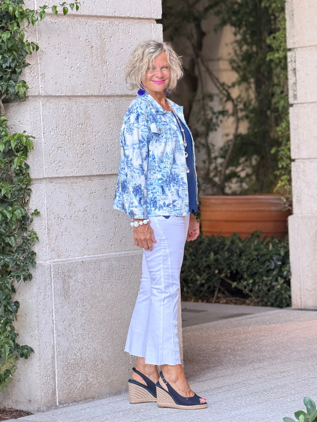 Ethyl Capri Button Crop - Quazar - Cathys Place