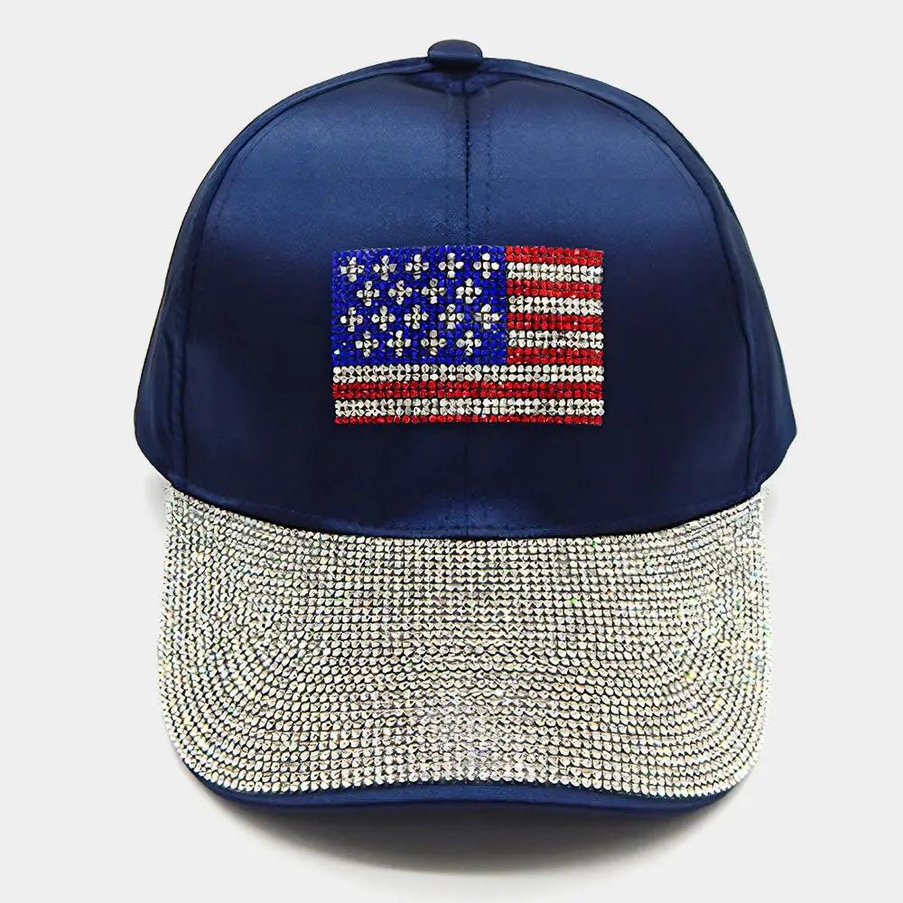 BLING FLAGS ACCENTED HAT | Cathys Place