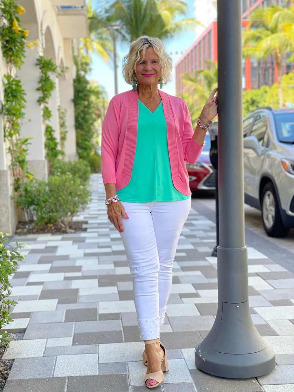 PEYTON CORAL SHRUG | Cathys Place